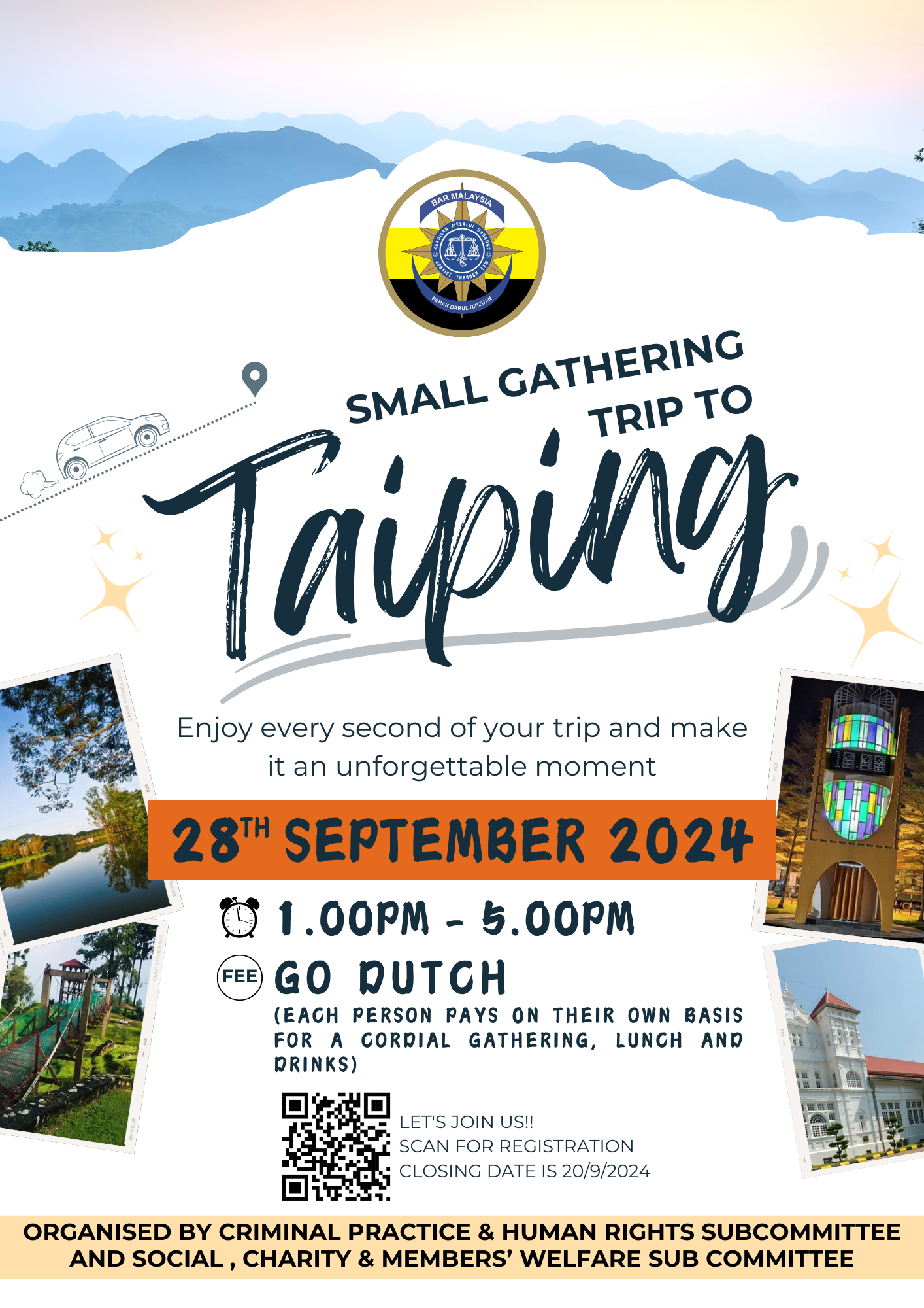 RE : SMALL GATHERING TRIP TO TAIPING ON 28 SEPT 2024 – Perak Bar